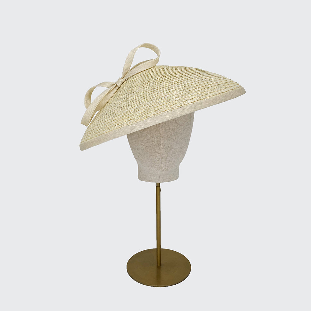 Ivory Dior style Italian straw percher – Rachel Trevor-Morgan