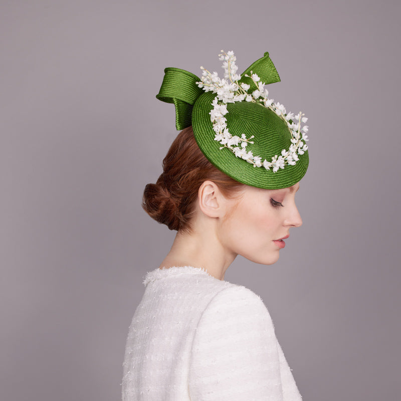 Green button pillbox with Lily of the Valley – Rachel Trevor-Morgan